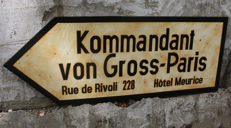 ww2 road and city signs Kommandant von Gross Paris – The History Bunker Ltd